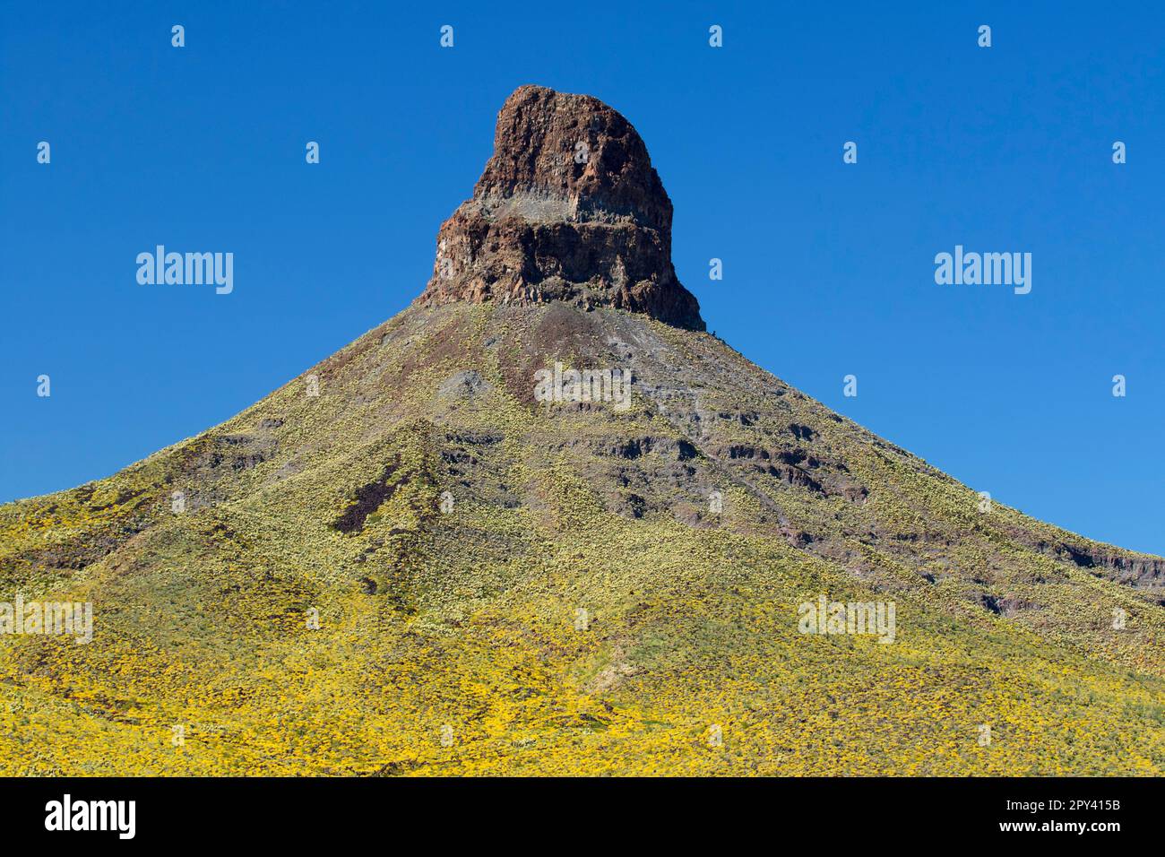 Thimble Mountain, Route 66 Historic Back Country Byway, Arizona Stock ...