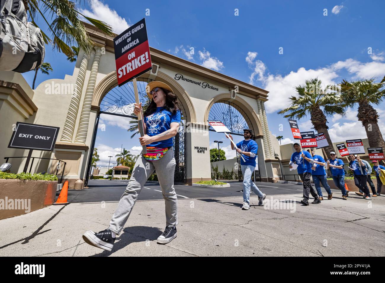 Hollywood, USA. 02nd May, 2023. Writers Guild of America members are on ...