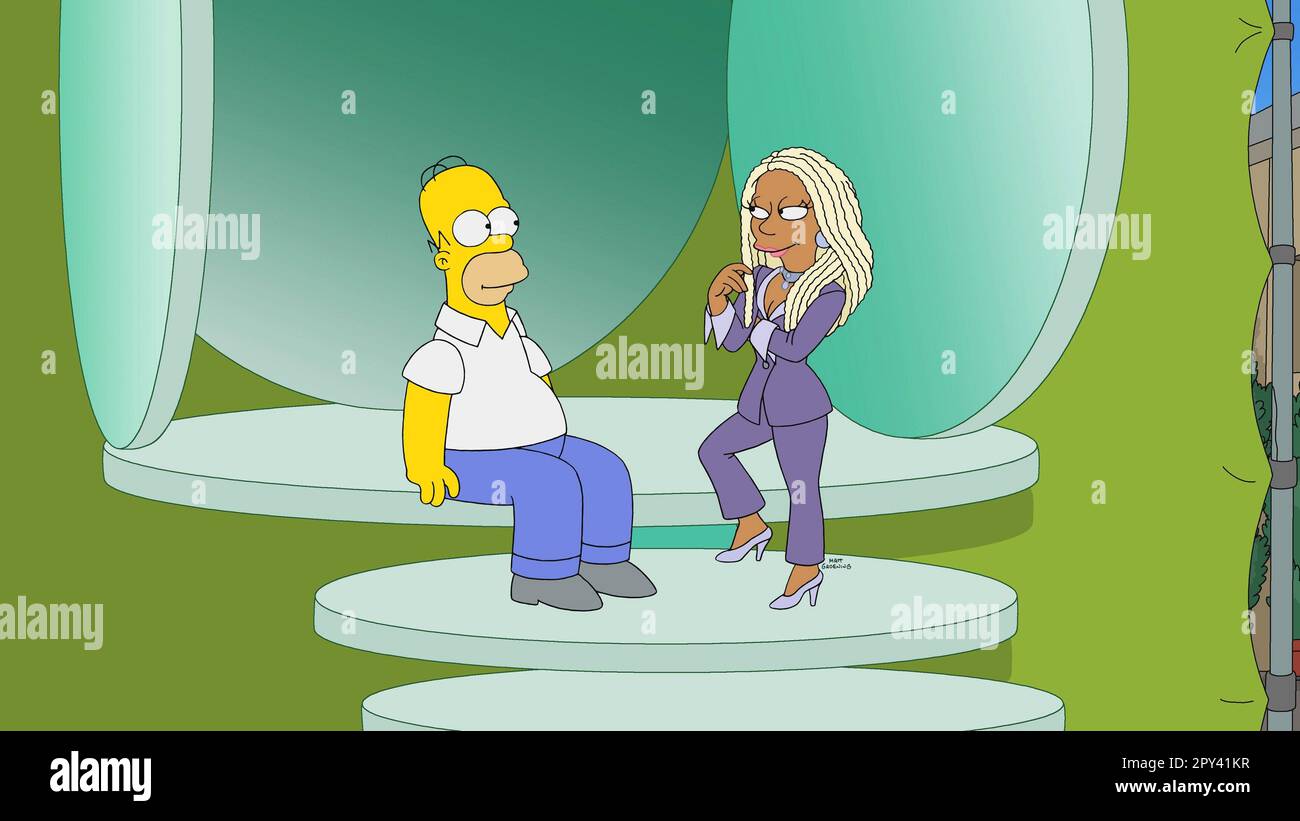 THE SIMPSONS, from left: Homer Simpson (voice: Dan Castellaneta), Echo ...