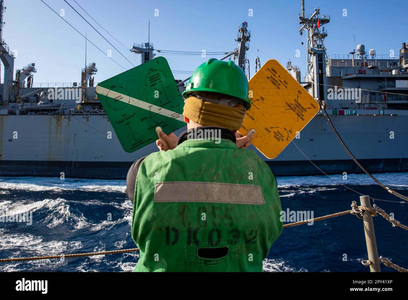 At Sea. 11th Apr, 2023. Seaman Kyle Bradshaw assigned to the ...