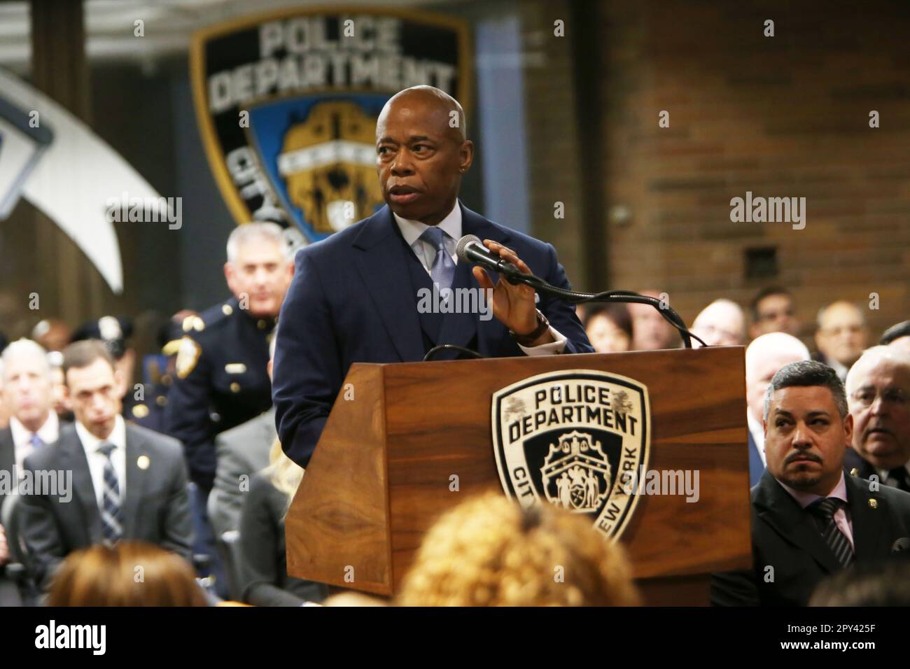 NEW YORK, NY - May 2: New York City Mayor Eric Adams along with New ...