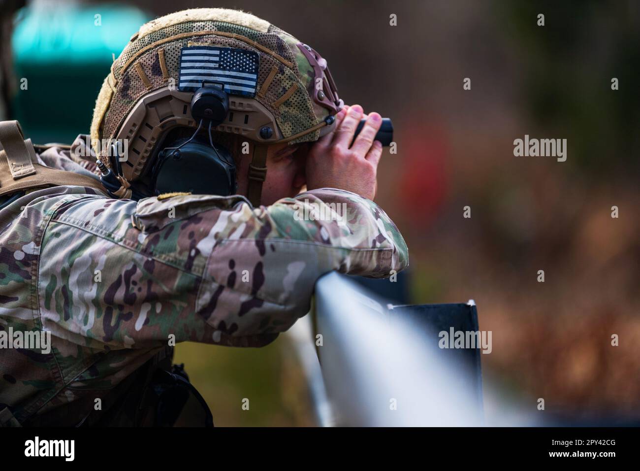 Germany. 21st Mar, 2023. Air Force Maj. Tyler Stearns, a weapons and ...