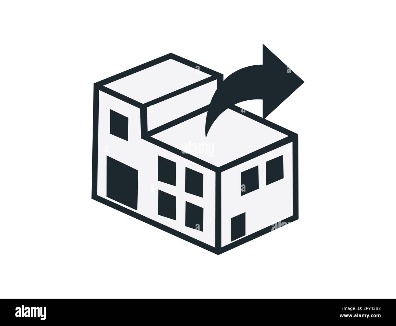 Monochromatic Distributor Symbol. Vector Illustration. Vector ...