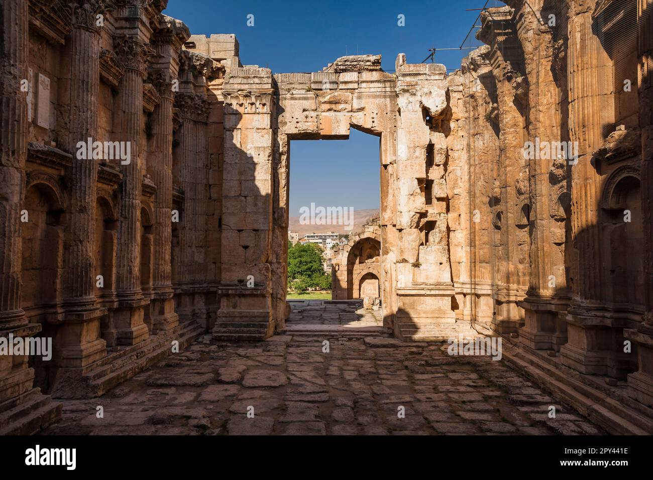 Baalbek, Roman temple of Bacchus, interior, Bekaa valley, Baalbek ...