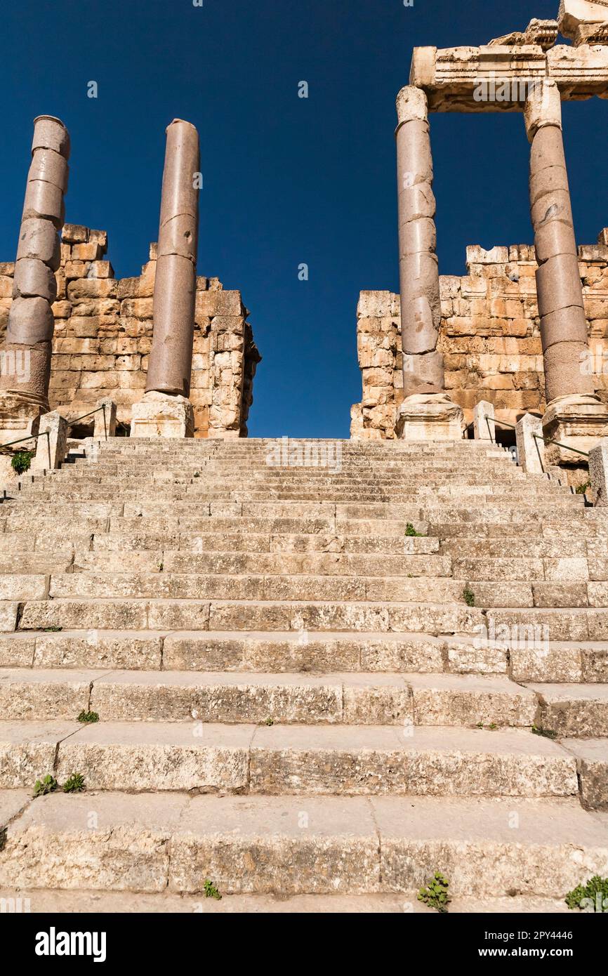 Baalbek, columns of entrance (propylaea), Temple of Jupiter, Bekaa ...