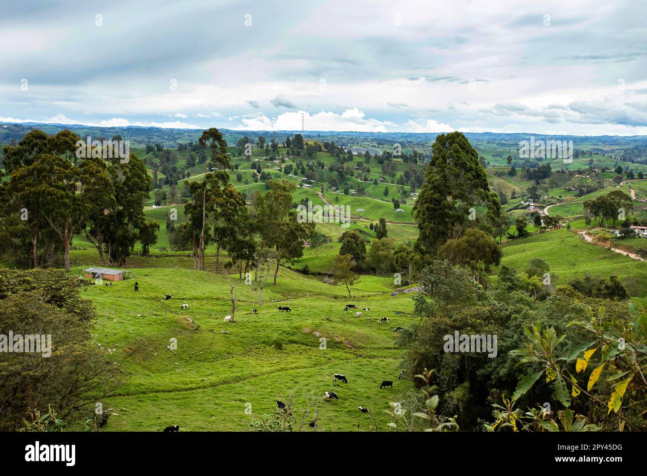 Beautiful Antioquia landscape with green mountains - Entrerrios ...