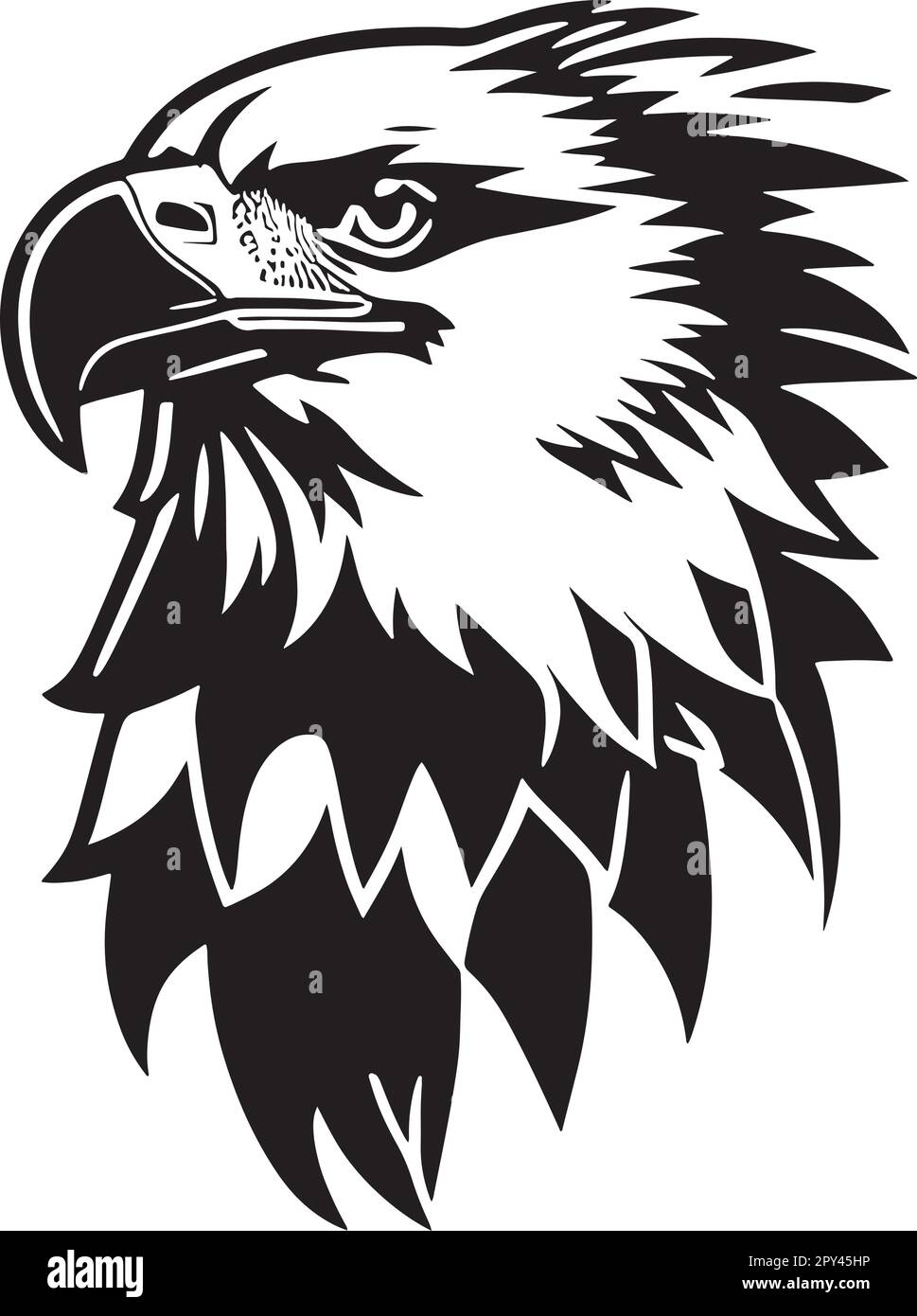 Beautiful and powerful eagle emblem art vector Stock Vector Image & Art ...