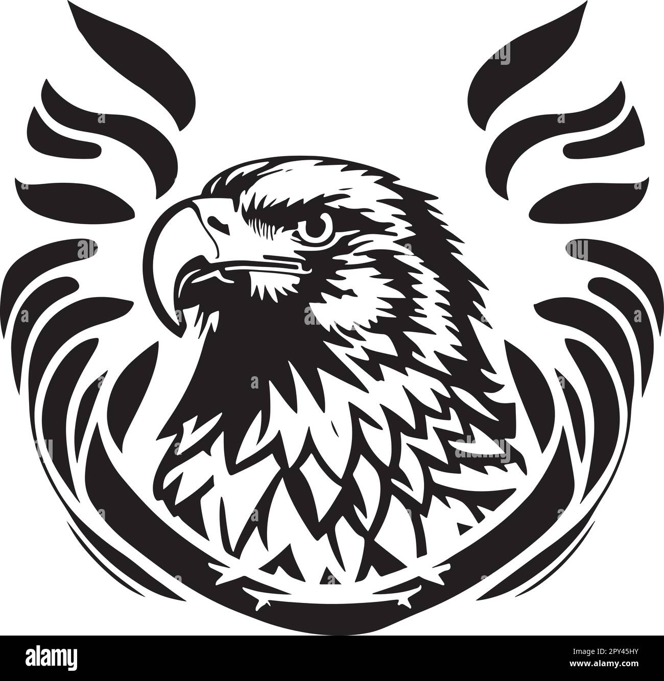 Pretty and powerful eagle emblem art vector Stock Vector Image & Art ...
