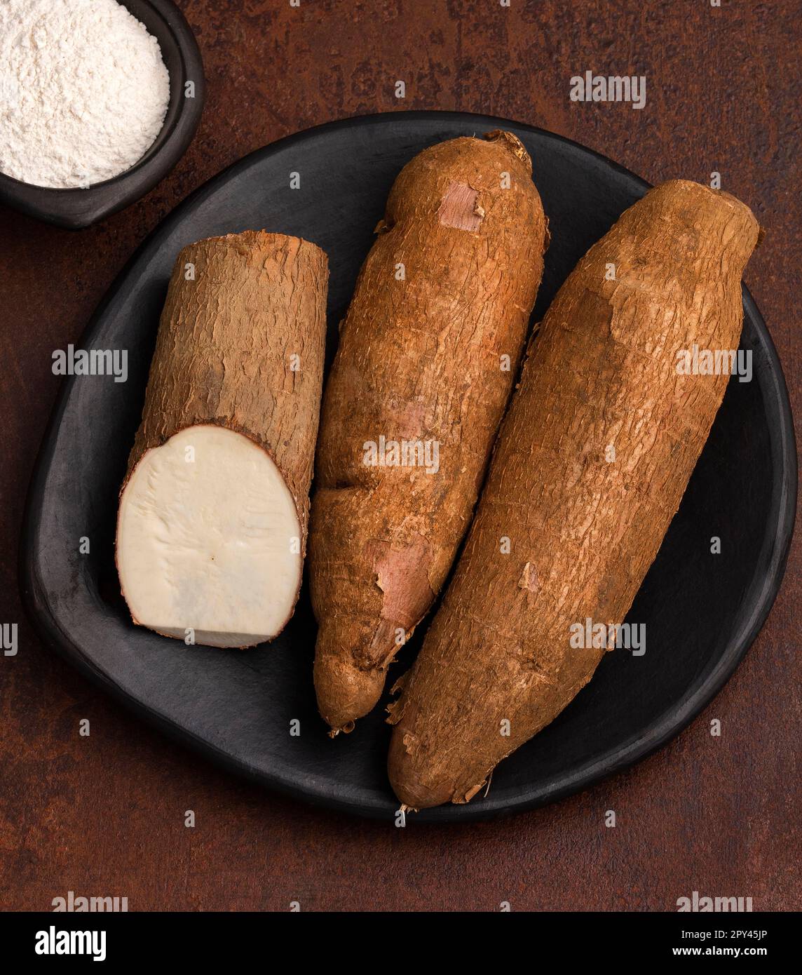 Organic cassava root starch - Manihot esculenta Stock Photo - Alamy