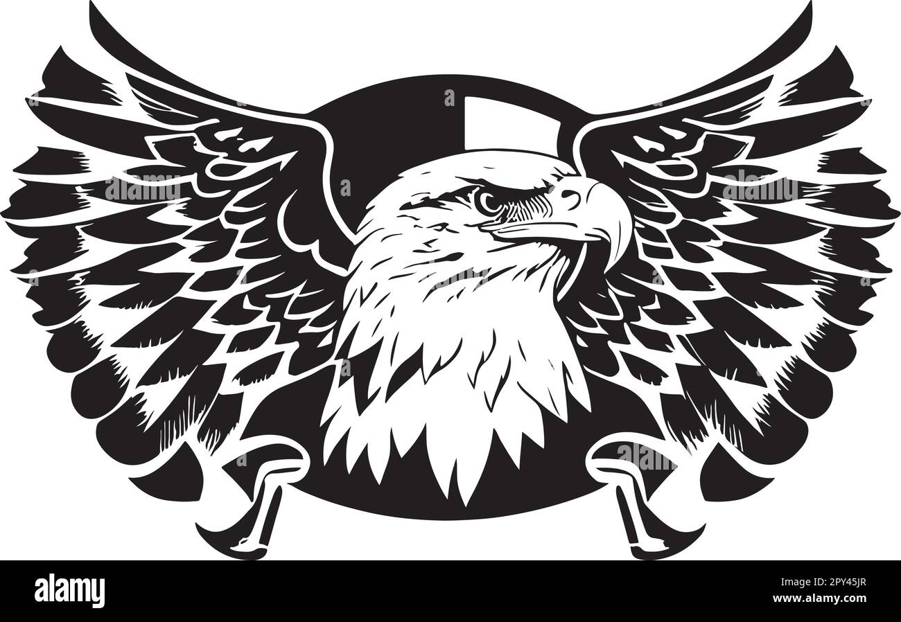 Excellent and powerful eagle emblem art vector Stock Vector Image & Art ...