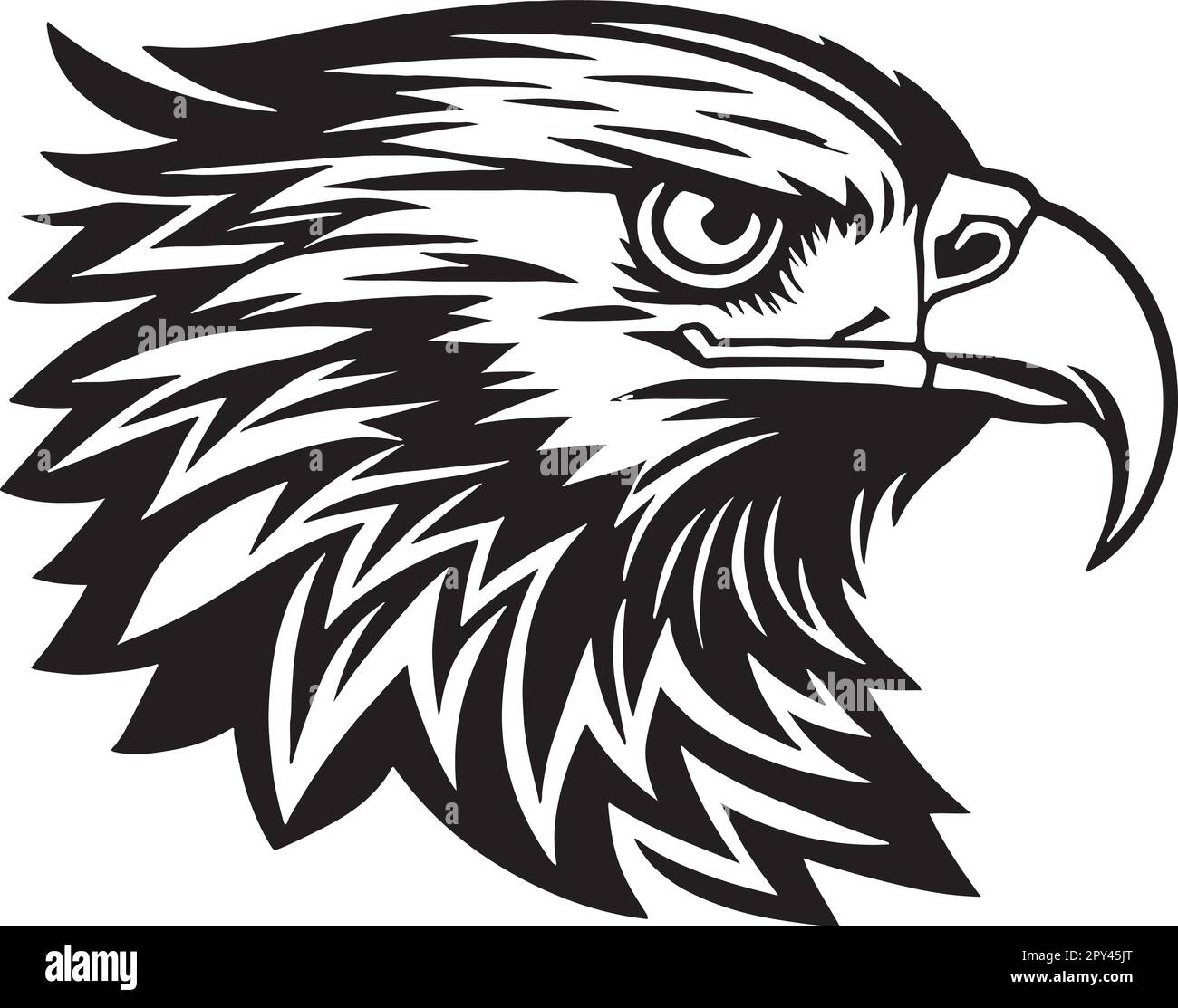 Wonderful and powerful eagle emblem art vector Stock Vector Image & Art ...