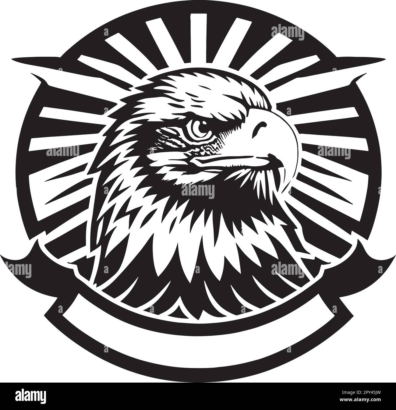 Awesome and powerful eagle emblem art vector Stock Vector Image & Art ...