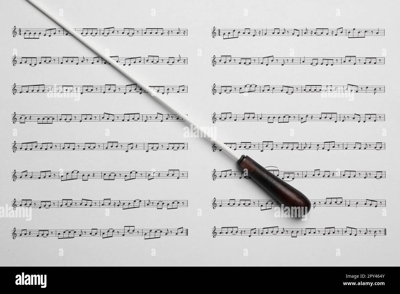 Conductor baton music notes hi-res stock photography and images - Alamy
