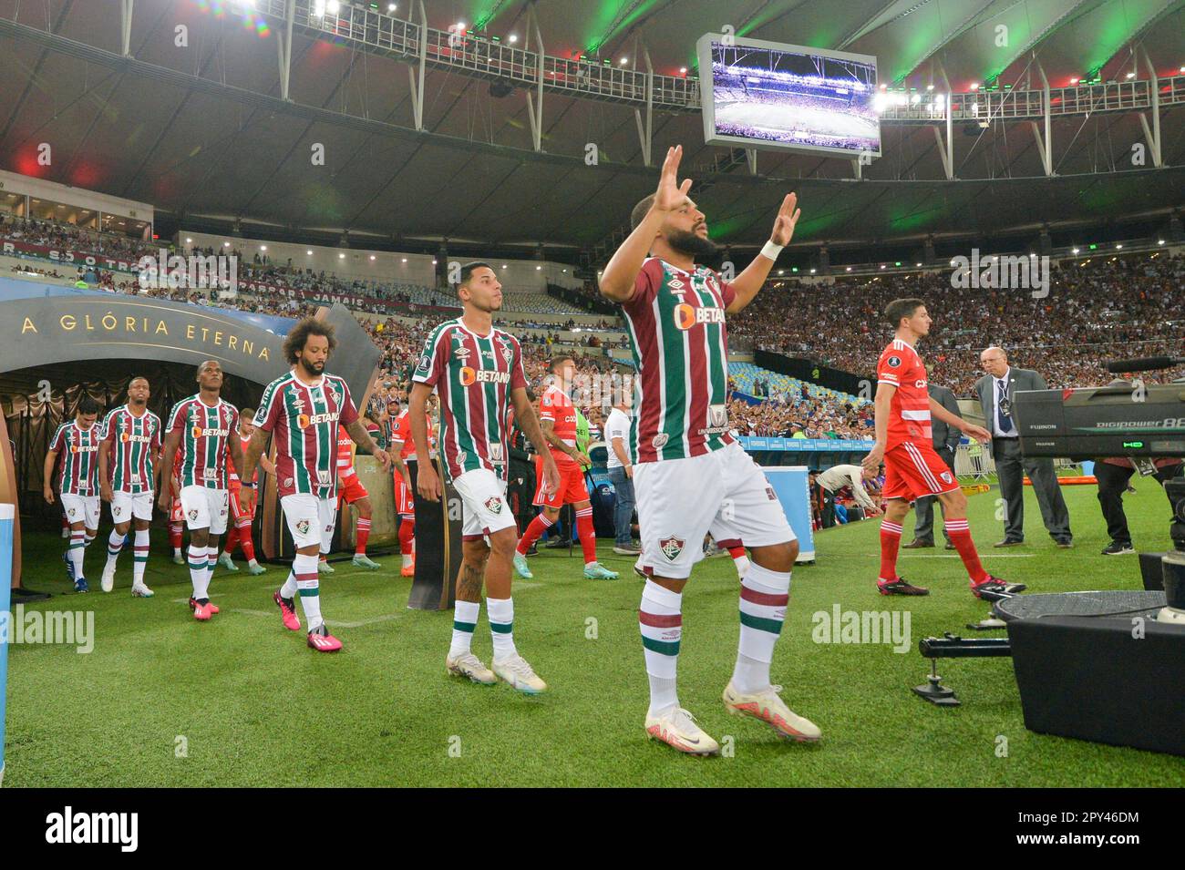 Rio De Janeiro, Brazil. 02nd May, 2023. Entrance of the players during ...
