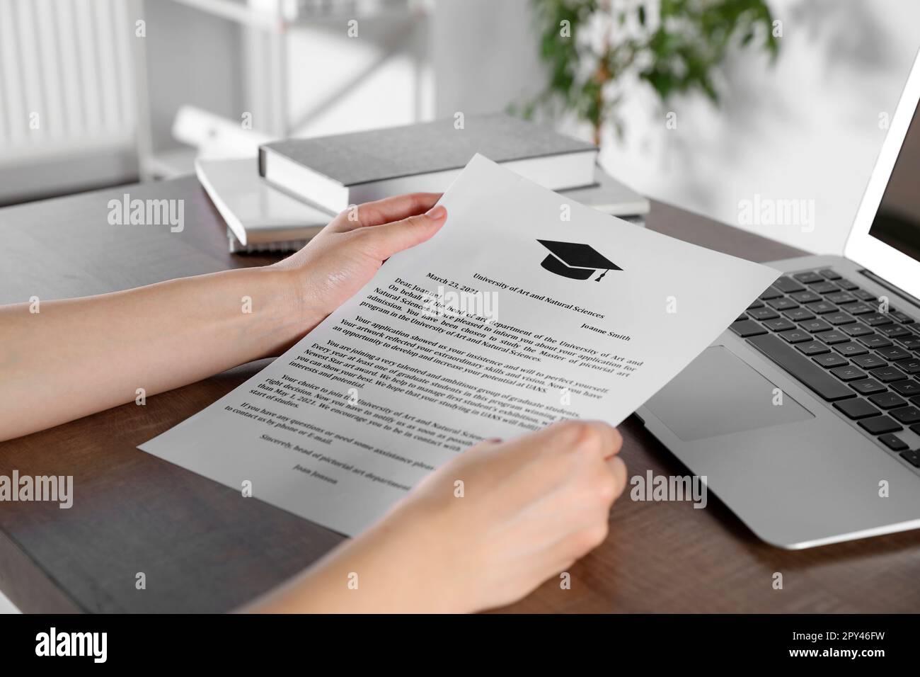University acceptance letter hi-res stock photography and images - Alamy