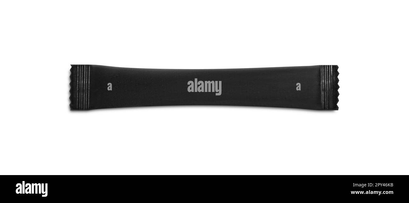 Black stick of sugar isolated on white Stock Photo - Alamy