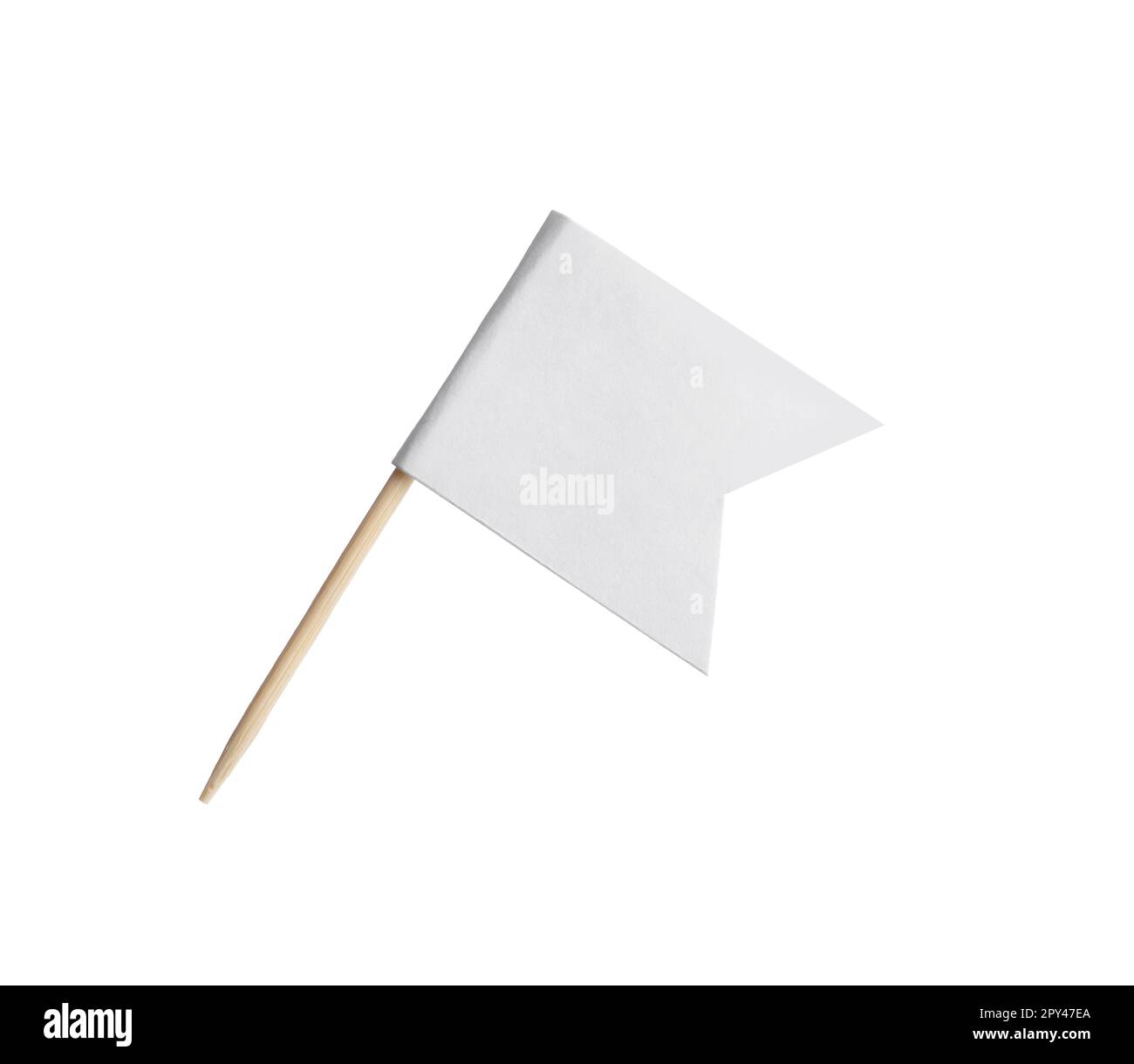 One small paper flag isolated on white Stock Photo - Alamy