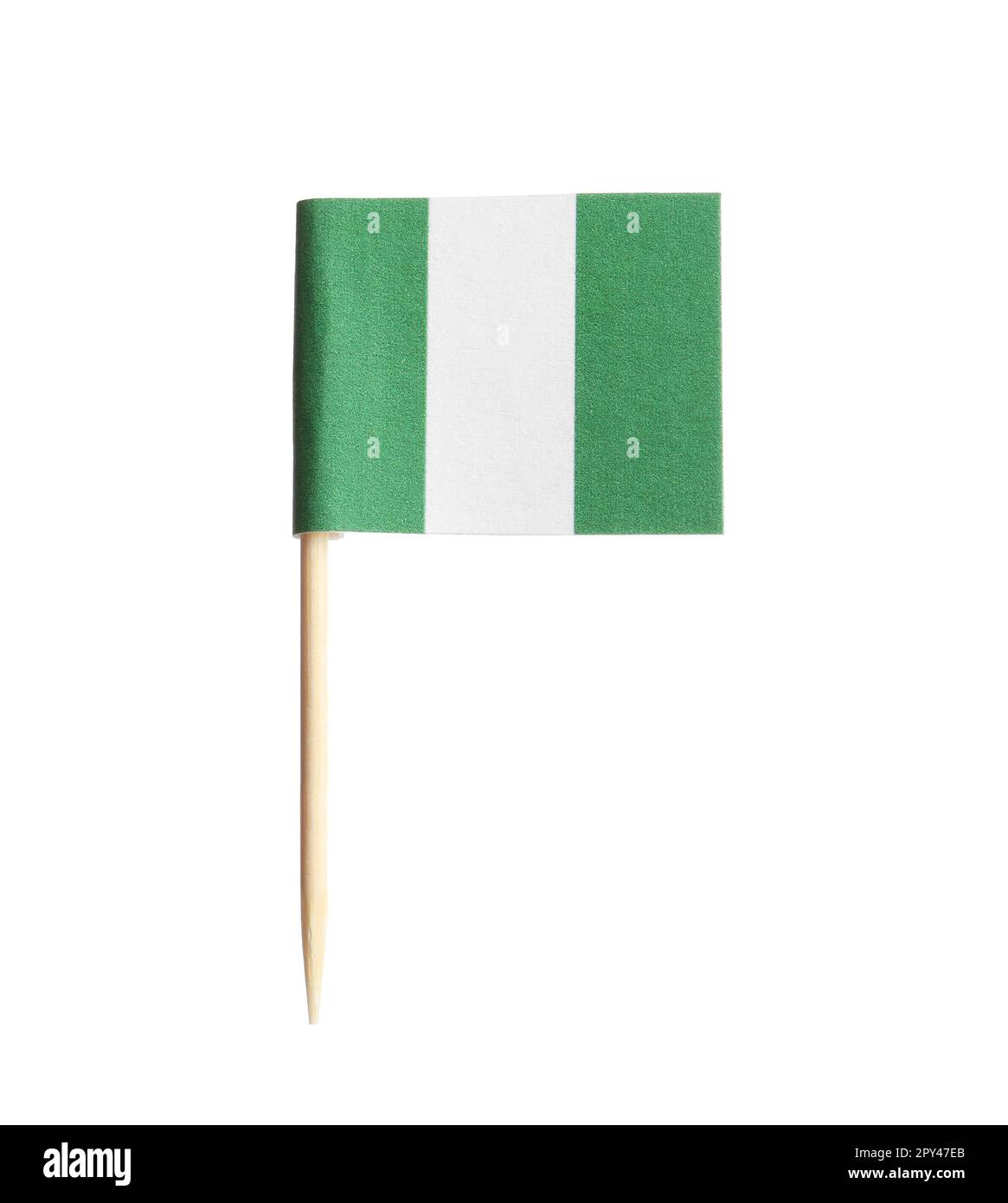 Small paper flag of Nigeria isolated on white Stock Photo - Alamy