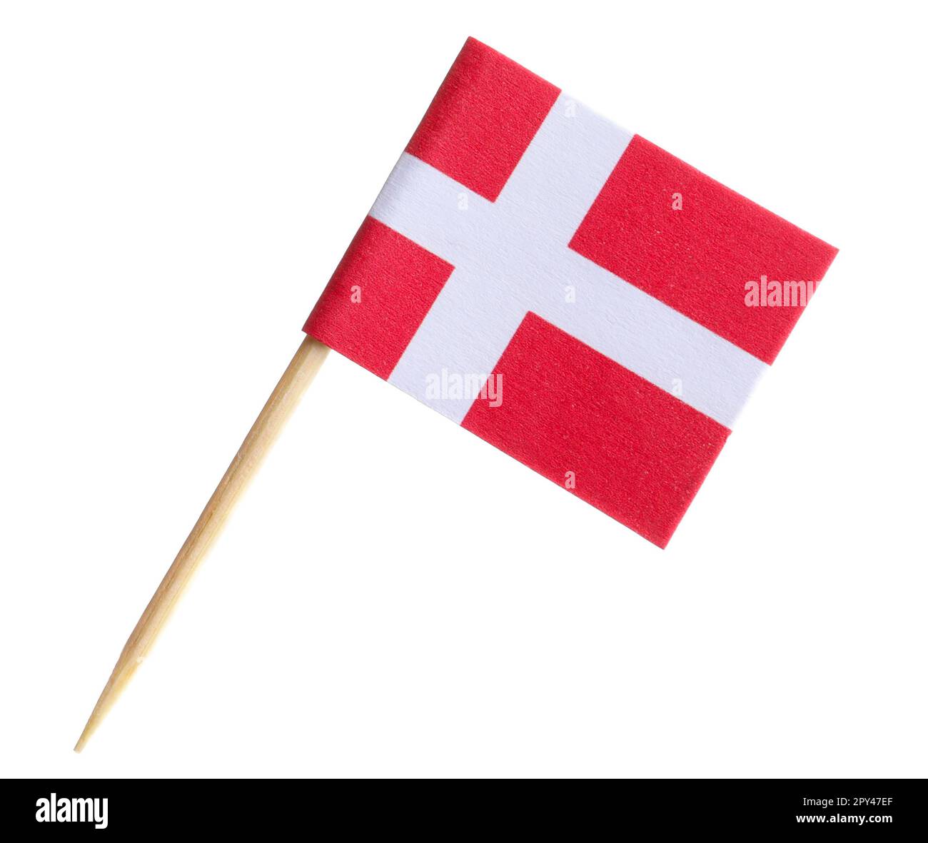 Small paper flag of Dania isolated on white Stock Photo - Alamy