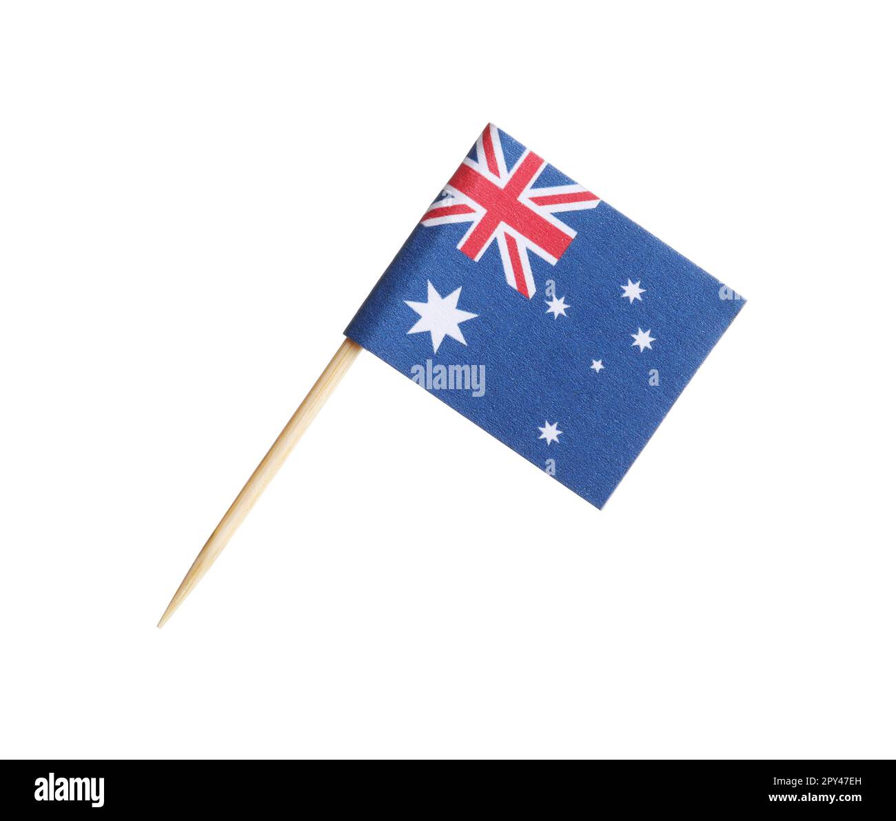 Small paper flag of Australia isolated on white Stock Photo - Alamy