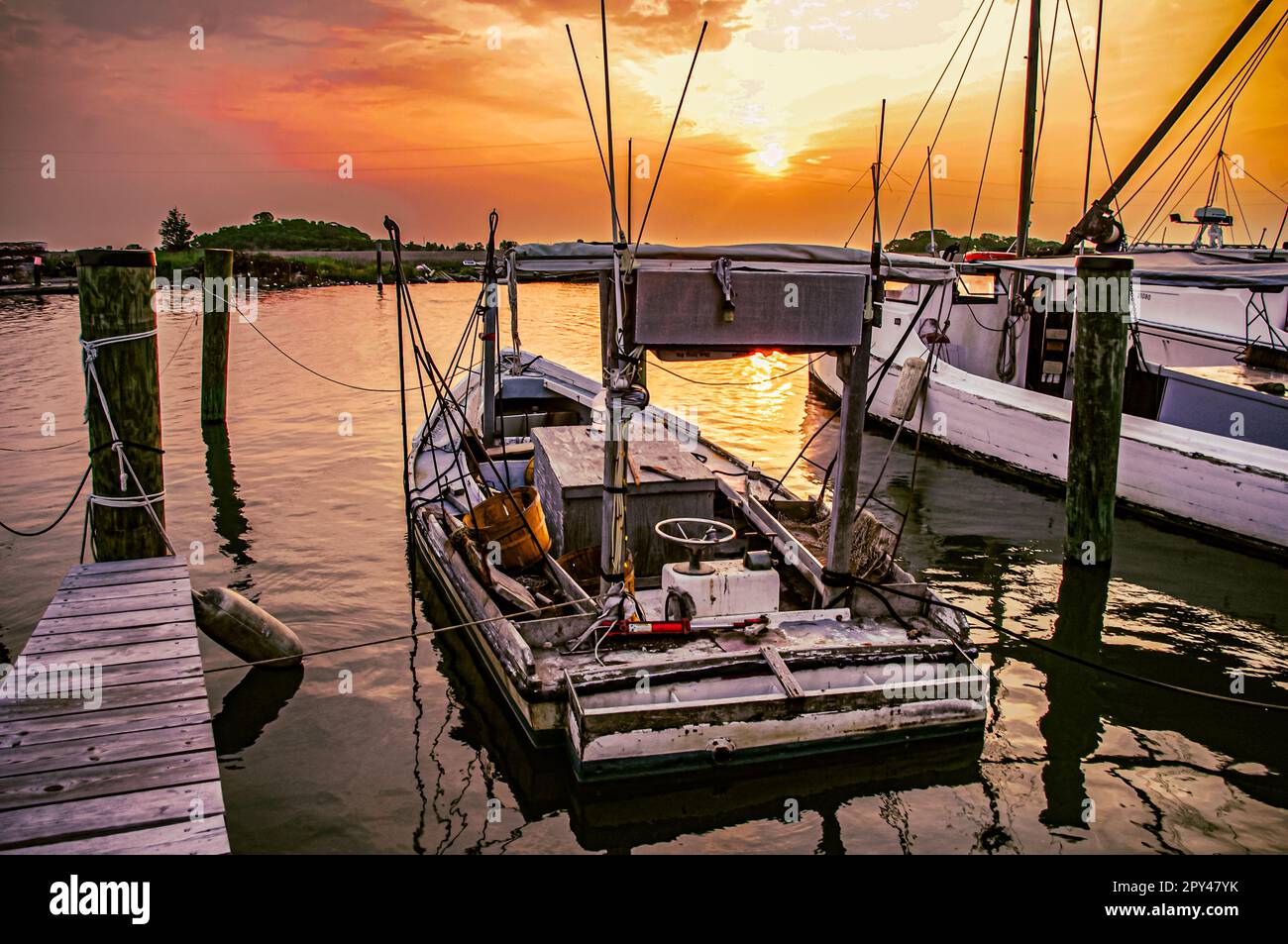 Marina at Smith Island in the Chesapeake Bay Stock Photo - Alamy