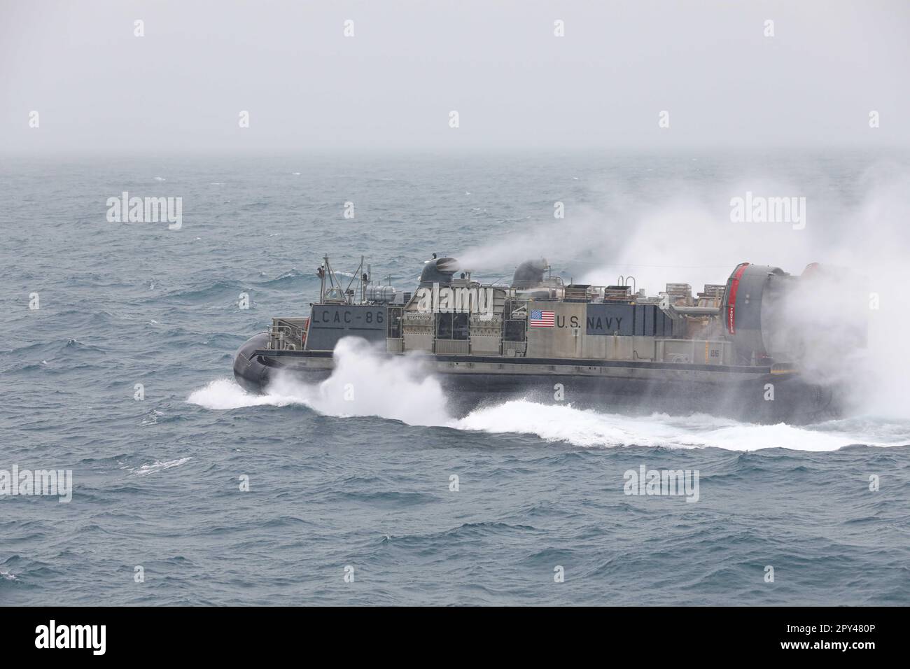230430-N-ED646-1337- ATLANTIC OCEAN (April 30, 2023) A landing craft ...