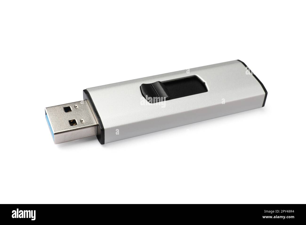 Modern usb flash drive isolated on white Stock Photo - Alamy