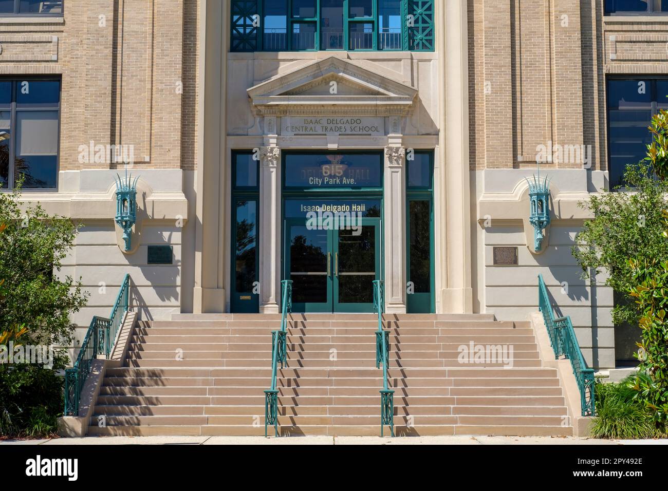 NEW ORLEANS, LA, USA - APRIL 17, 2023: Entrance to Isaac Delgado Hall ...
