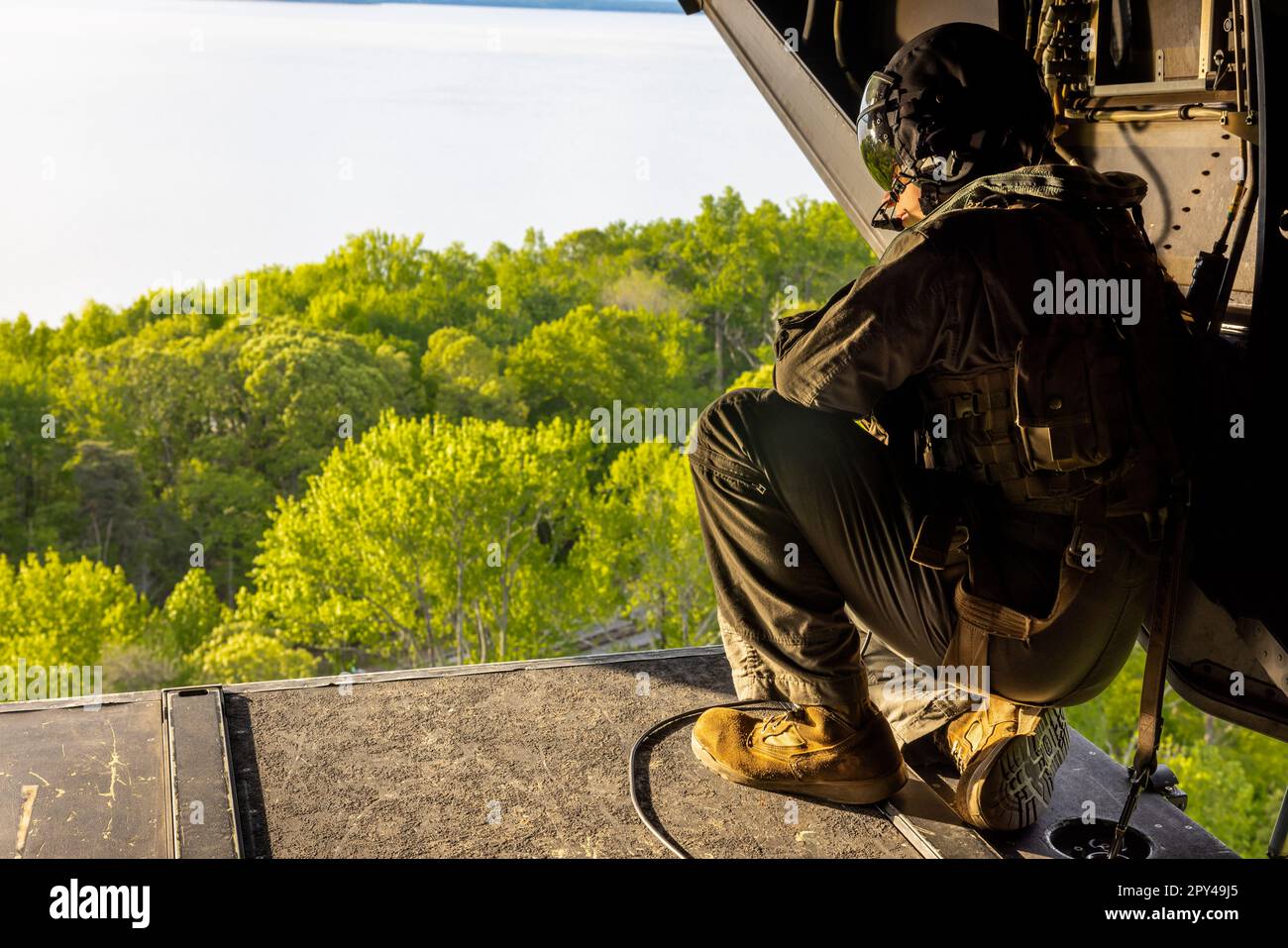 U.S. Marine Corps Cpl. Brian Crotts Jr, a V-22 crew chief with Marine ...