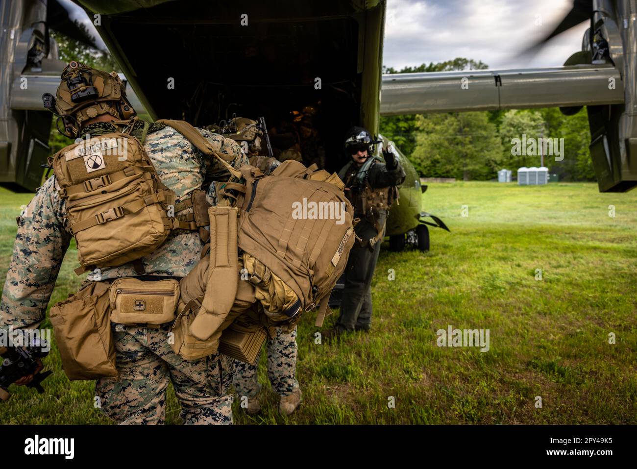 U.S. Marines with 2nd Marine Division conduct an air insert at The ...