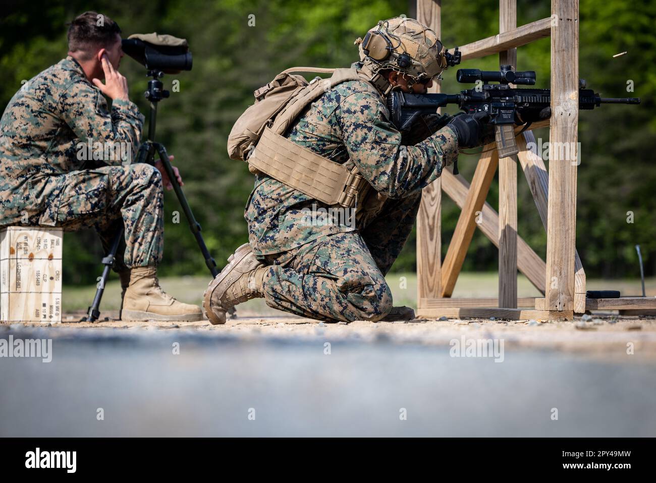 U.S. Marines with 4th Marine Division conduct Daytime Individual ...