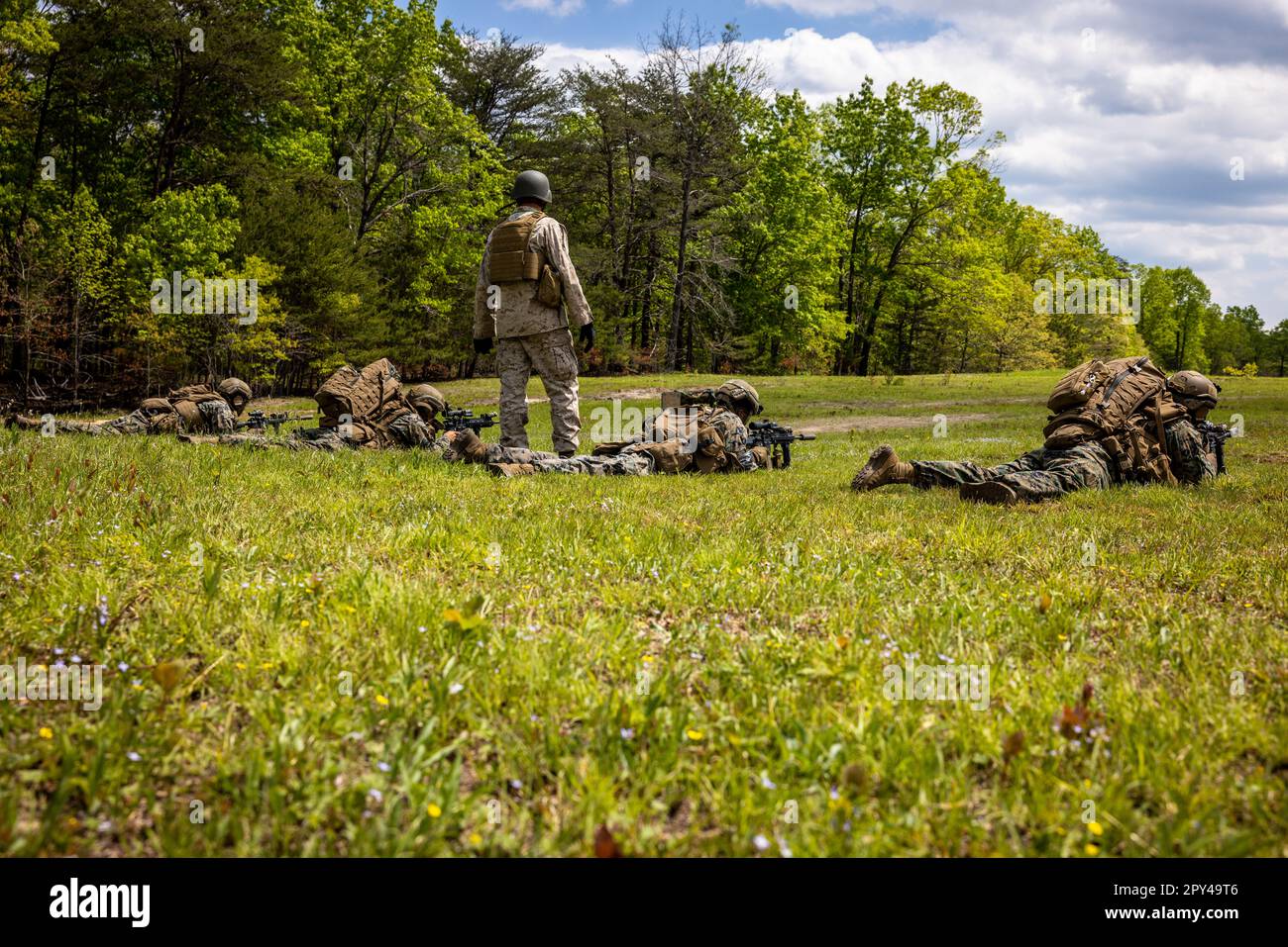 U.S. Marines with 2nd Marine Division conduct day squad attacks during ...