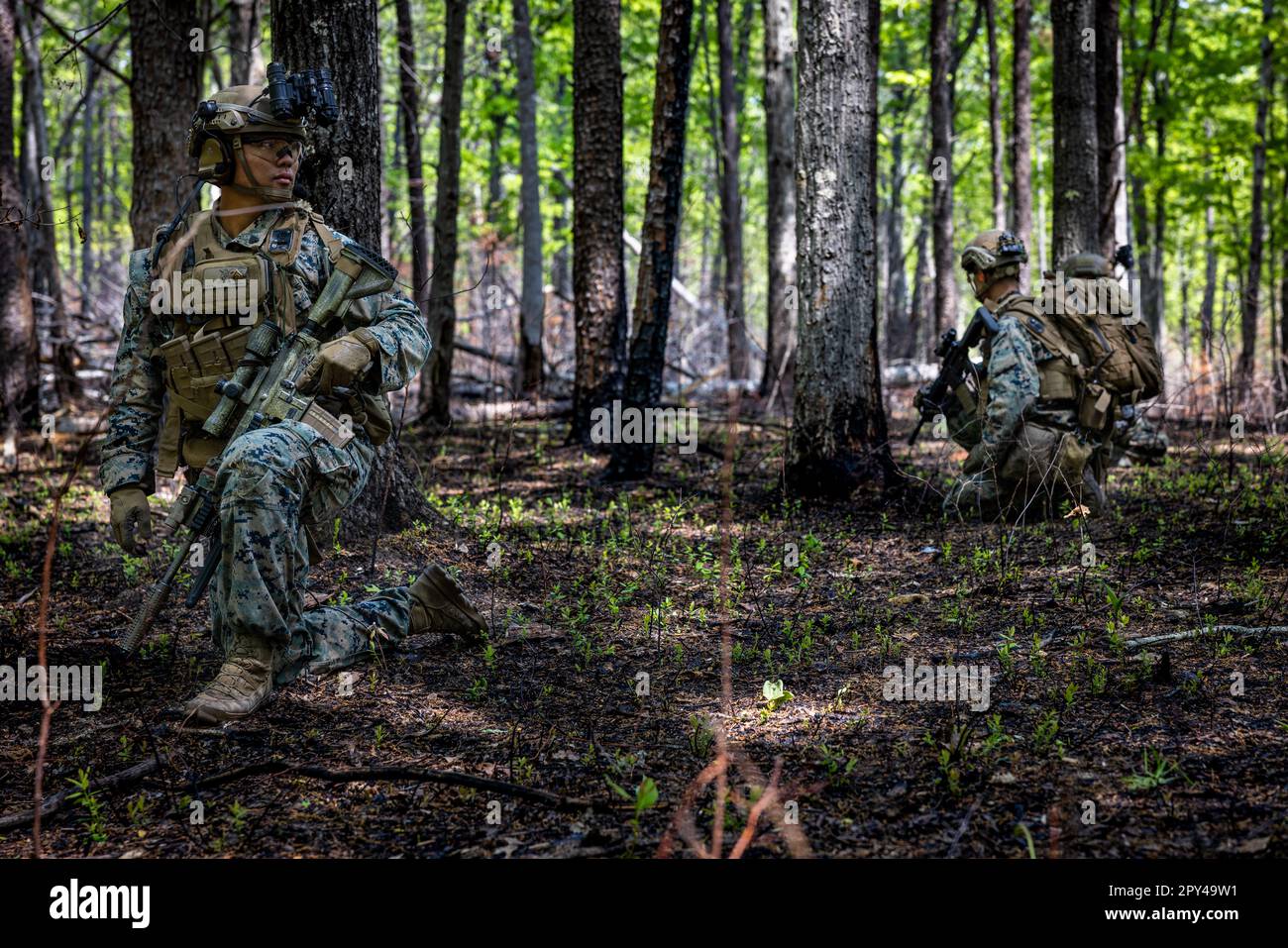 U.S. Marine Corps Cpl. Noah Cho, an infantryman with 1st Battalion, 8th ...