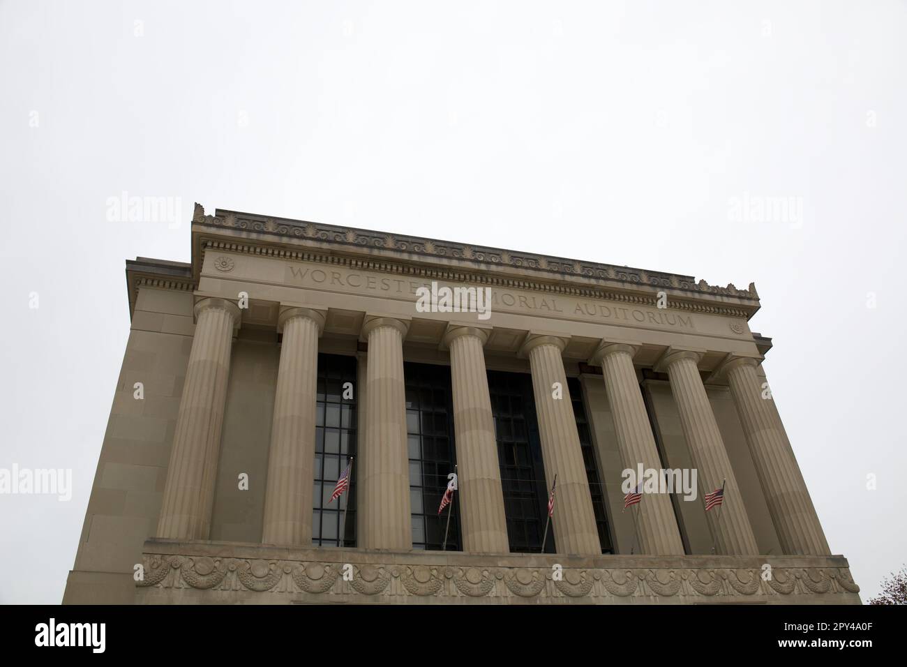 Worcester, Massachusetts, USA: Exterior of Worcester Memorial ...