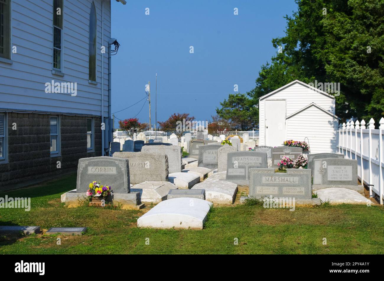 Graveyard in Smith Island, Cheasapeake Bay Stock Photo - Alamy