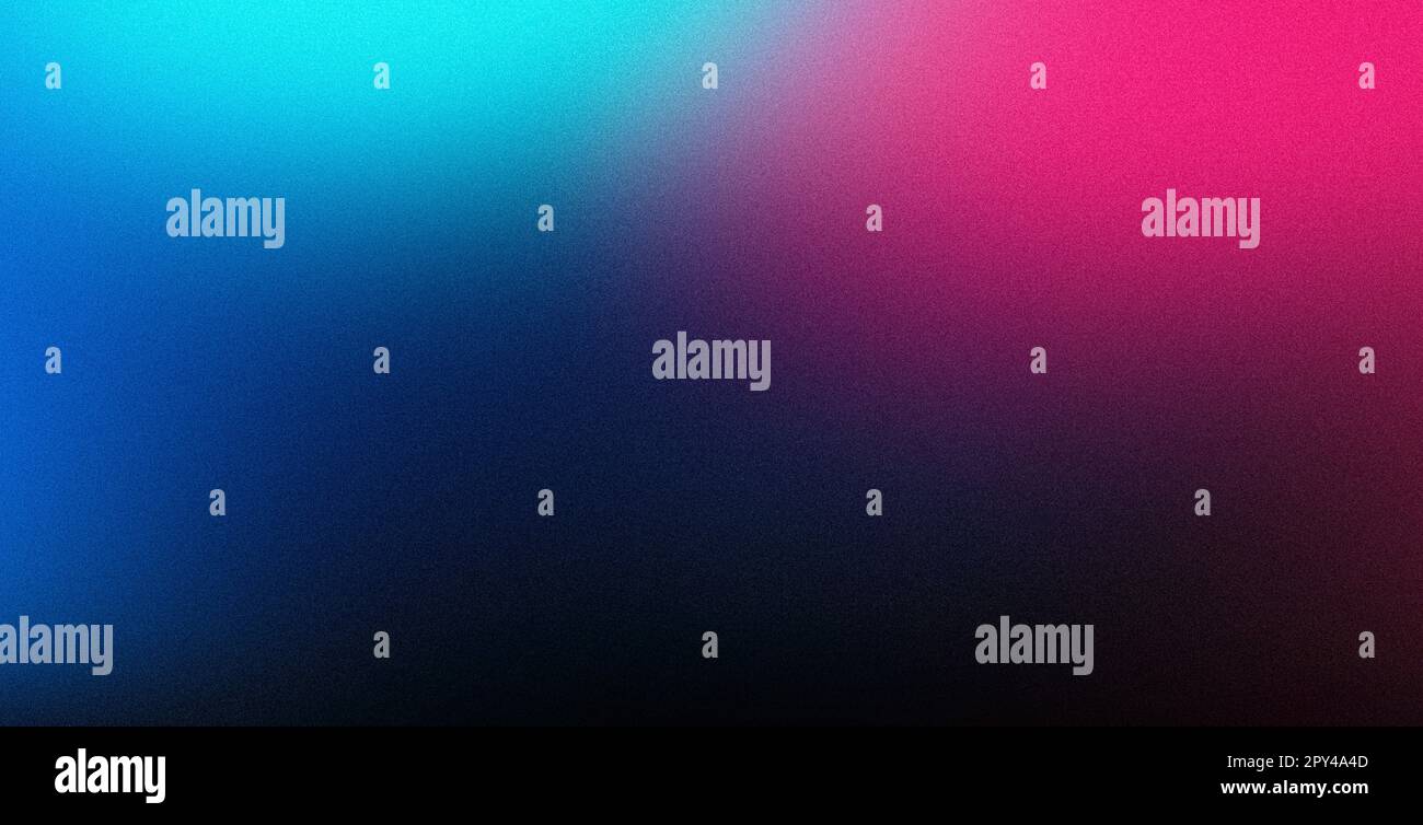 Blue pink neon grainy color gradient blurred background on black ...