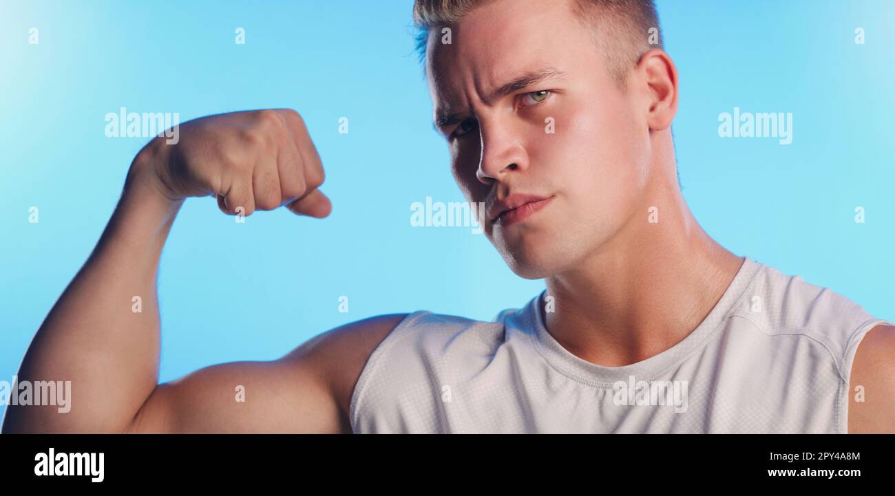 You want a piece of this. Studio portrait of a handsome young man ...