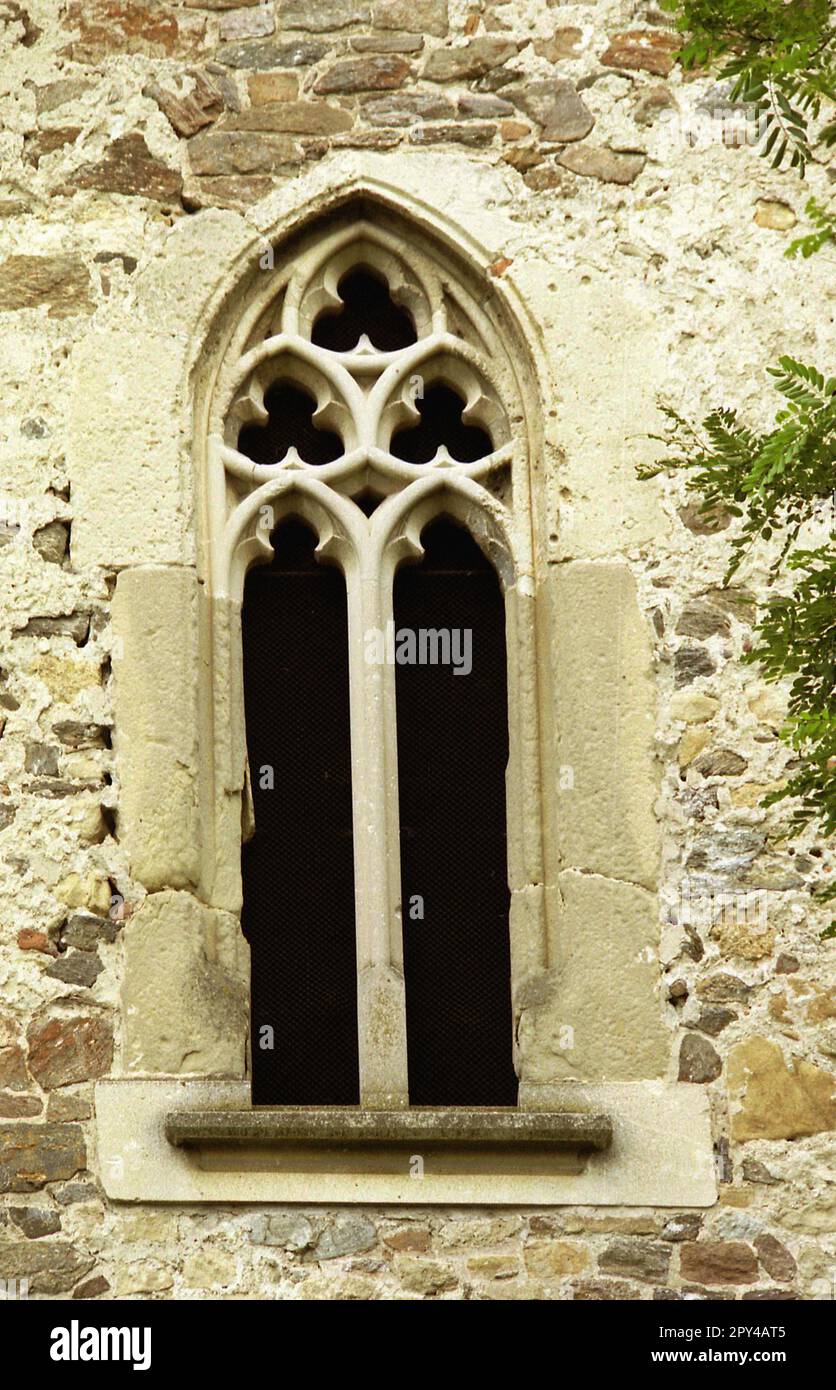 Hunedoara County, Romania, 2002. A mullion window of the Calvinist ...
