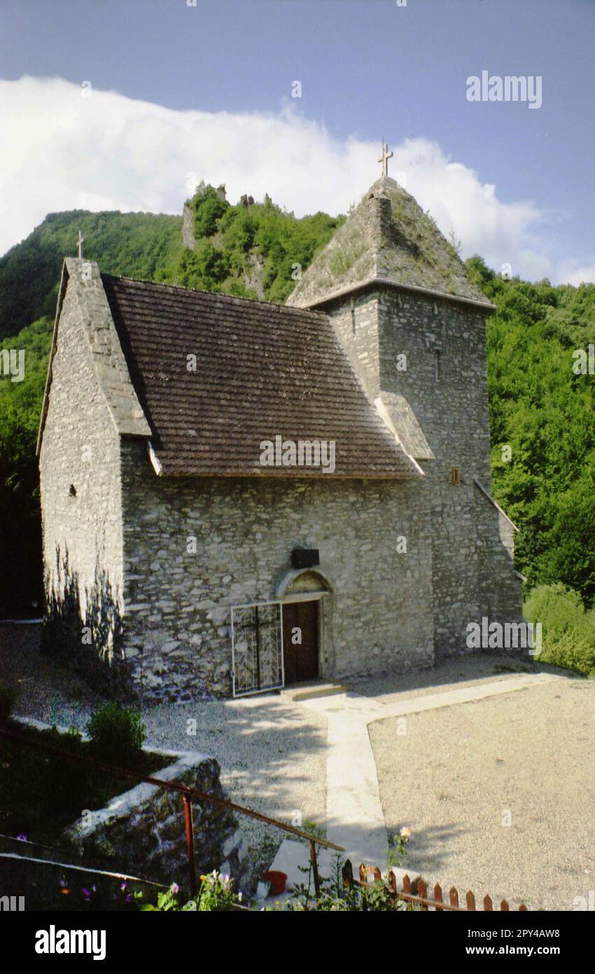 Hunedoara County, Romania, approx. 1999. Exterior view of the 14th ...