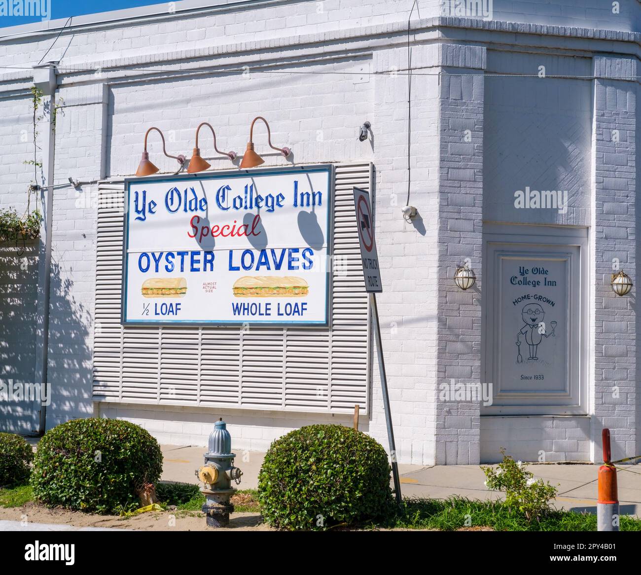 NEW ORLEANS, LA, USA - MAY 1, 2023: Signs on the side and front of Ye ...