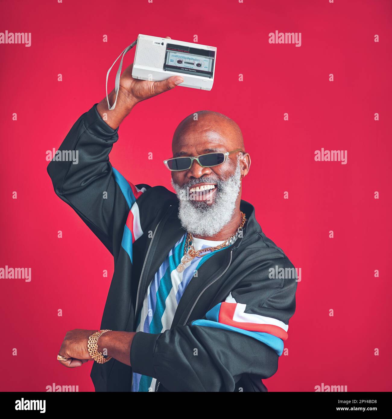 Some old school is just what you need in your life. Studio shot of a ...