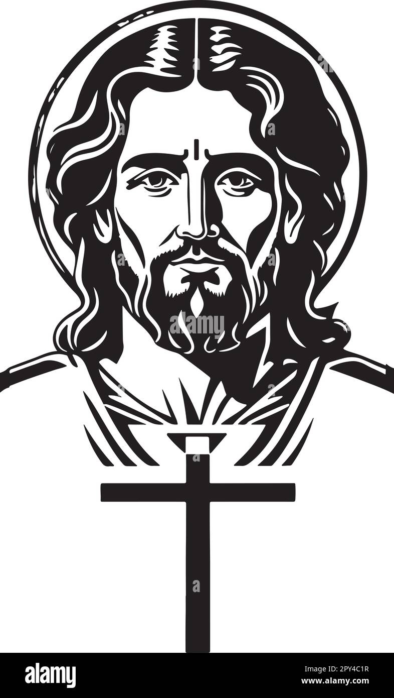 Beautiful and powerful jesus christ art vector Stock Vector Image & Art ...