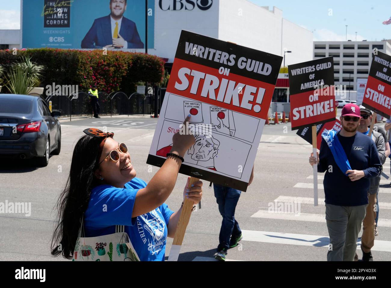 Zoe Marshall, a board member of the Writers Guild of America, left ...