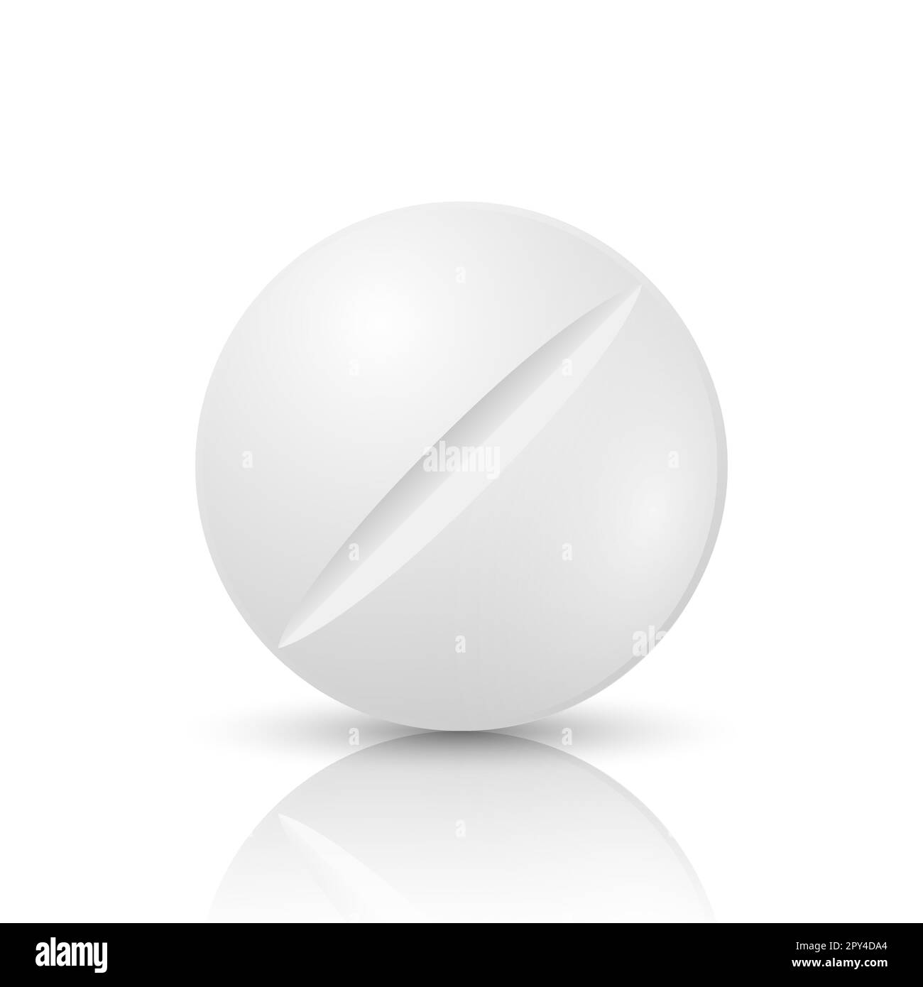 Vector 3d Realistic White Round Pharmaceutical Medical Pill, Capsule ...