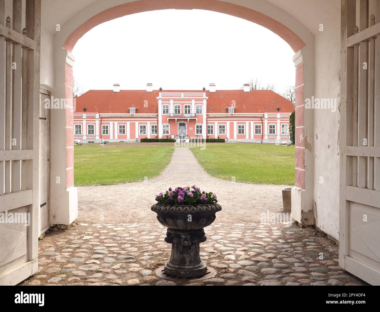 The entrance of a European manor house (Sagadi Manor House - Estonia ...