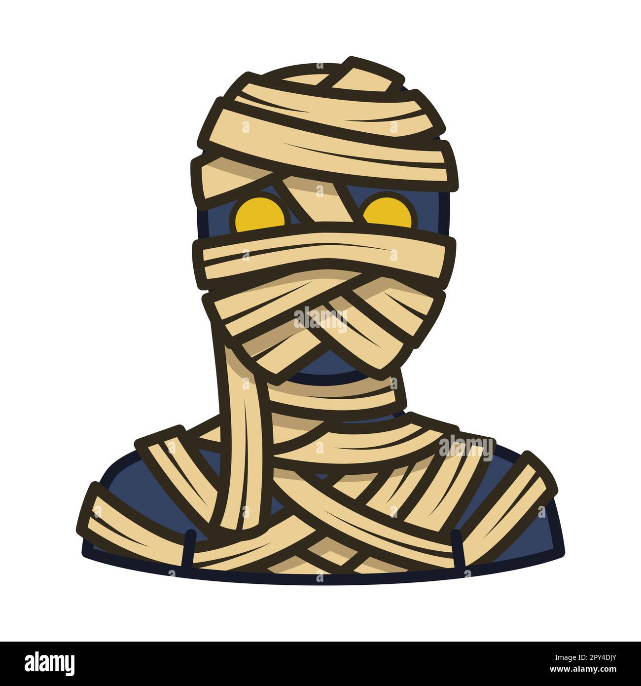 Egyptian Mummy Halloween Costume. Halloween Icon Vector Illustration ...