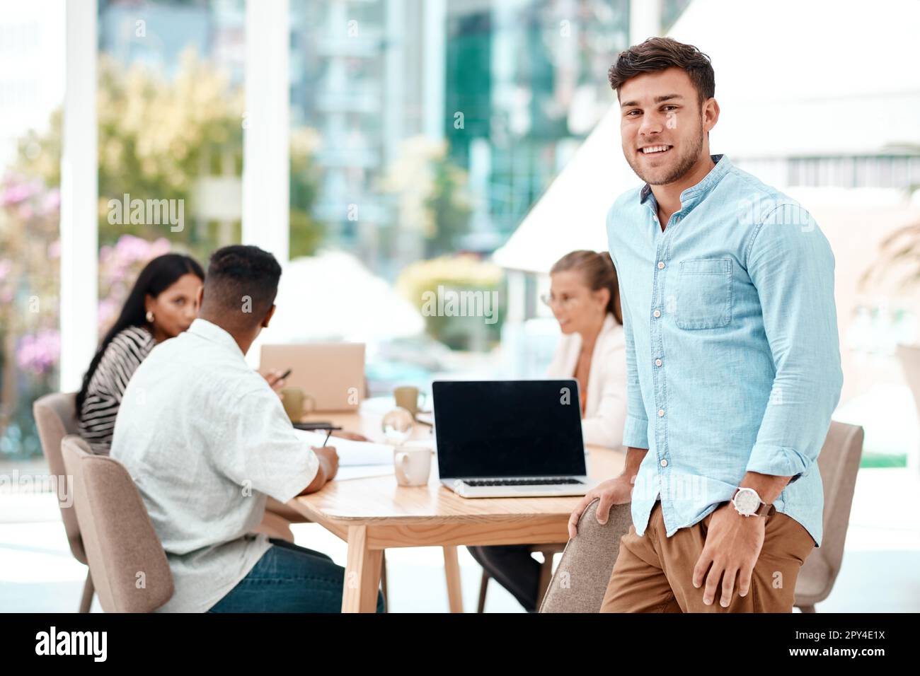 Regular meetings keep things running smoothly. Cropped portrait of a ...