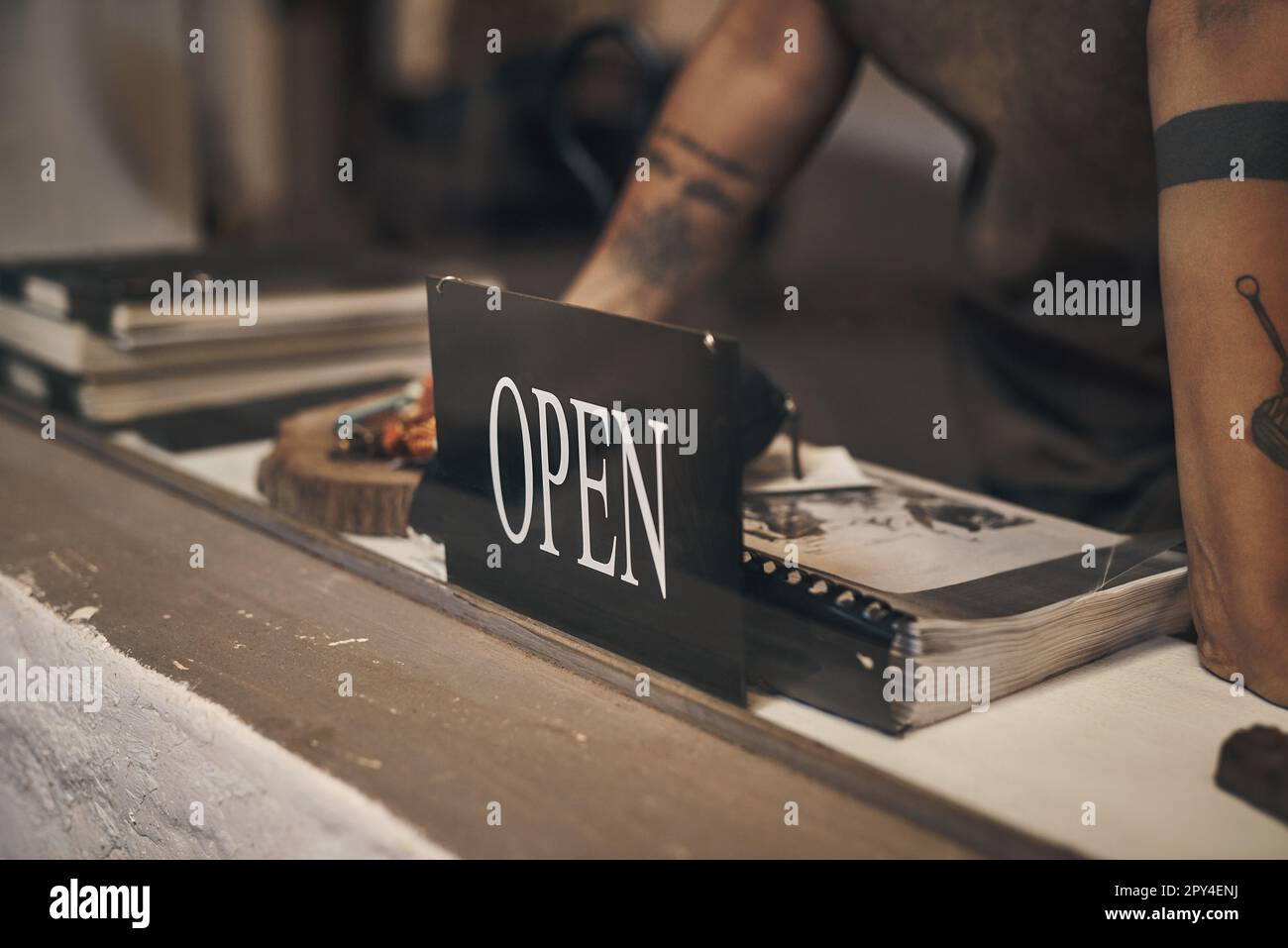 Front desk of the tattoo shop hi-res stock photography and images - Alamy