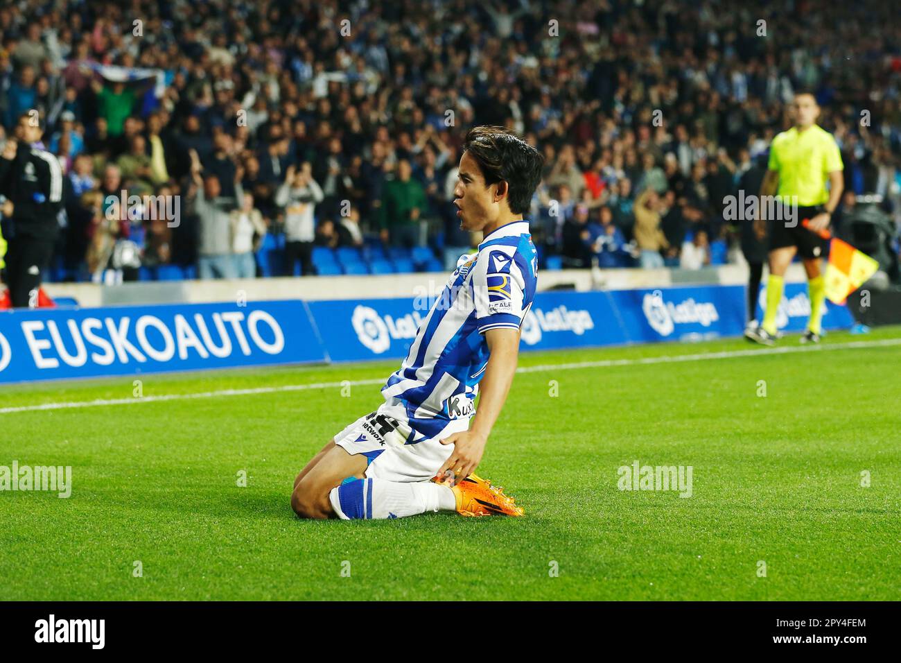 San Sebastian, Spain. 2nd May, 2023. Takefusa Kubo (Sociedad) Football ...
