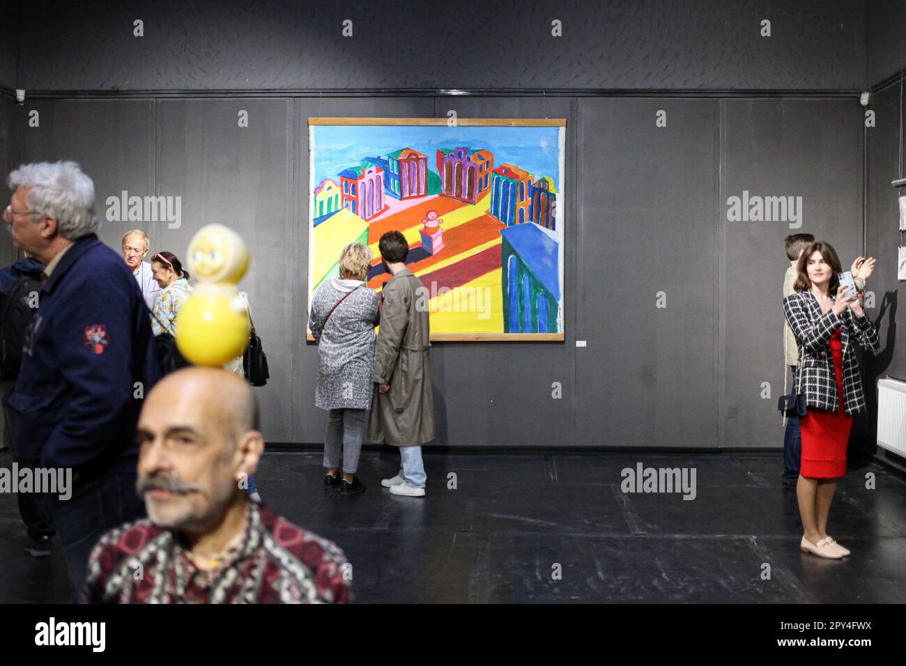 Odessa, Ukraine. 02nd May, 2023. Artist Sergei Anufriev, work "roly ...